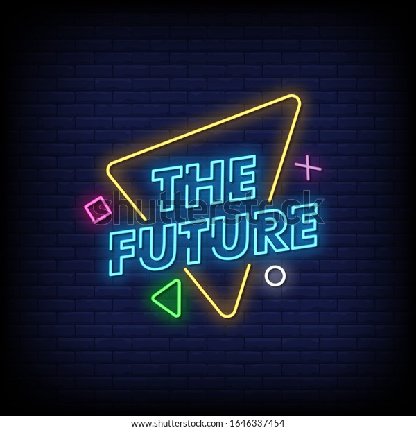 Future Neon Signs Style Text Vector Stock Vector (Royalty Free ...