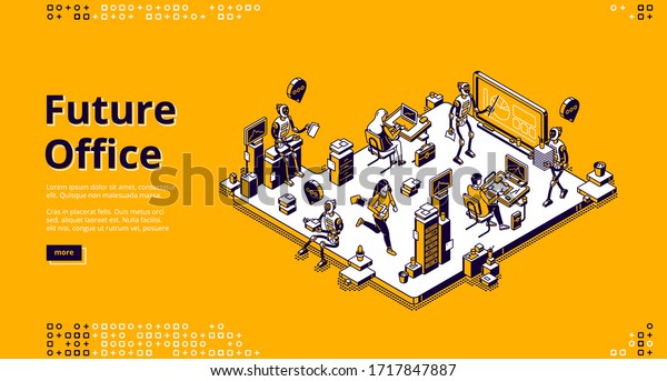 Future Office Banner Innovation Technologies Artificial Stock Vector ...