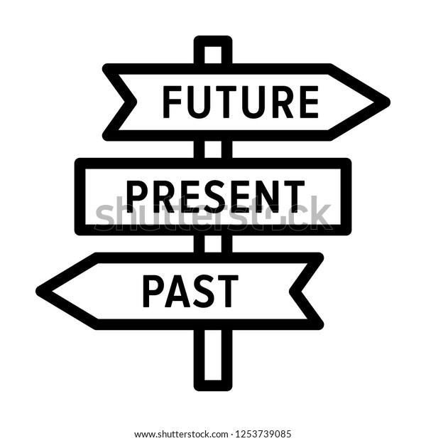 Future Present Past Road Sign Arrows Stock Vector (Royalty Free ...
