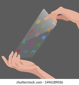 Future Smart Phone Vector Illustration Future Stock Vector (Royalty ...