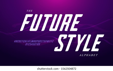 Future Style Font Alphabet Design Technology Stock Vector (Royalty Free ...