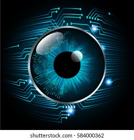 Future Technology Blue Eye Cyber Security Stock Vector (Royalty Free ...