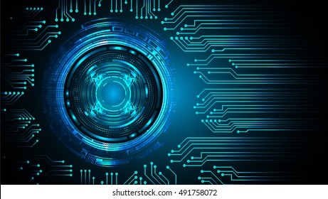 Future Technology Blue Silver Eye Cyber Stock Vector (Royalty Free ...