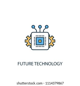 Future Technology Concept 2 Colored Line Stock Vector (Royalty Free ...