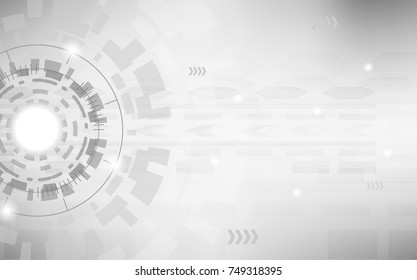 Grey White Technology Abstract Background Vector: เวกเตอร์สต็อก (ปลอด ...