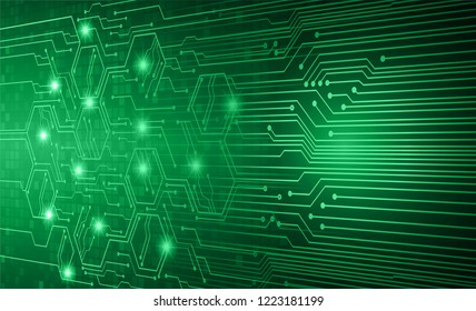 Future Technology Green Cyber Security Concept Stock Vector (Royalty ...