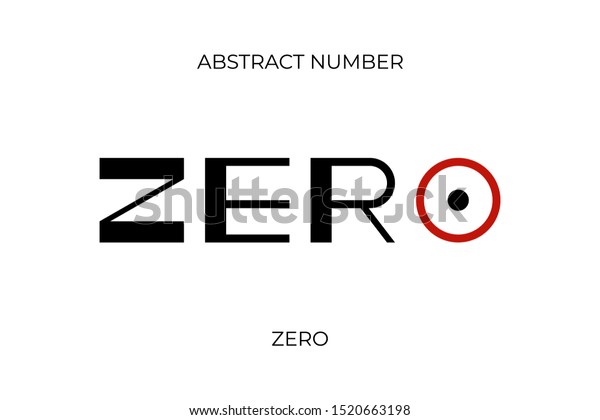 Futuristic Abstract Letters Font Number Zero Stock Vector (Royalty Free ...