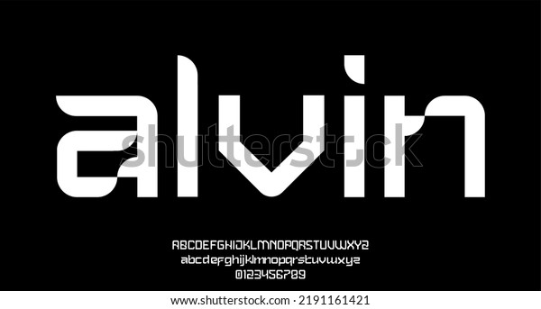 Futuristic Alphabet Font Vector Set Stock Vector (Royalty Free ...