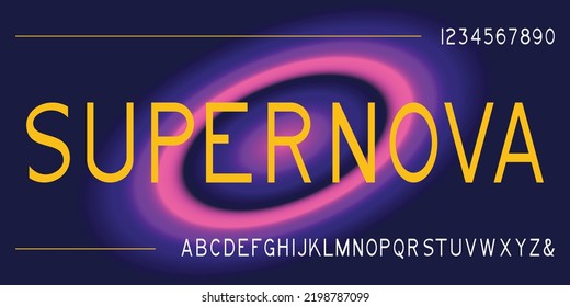 Futuristic Alphabet Letters Numbers Vector Stock Vector Royalty Free