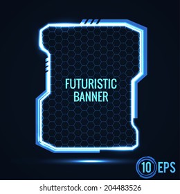 Futuristic Banner Stock Vector (Royalty Free) 204483526 | Shutterstock