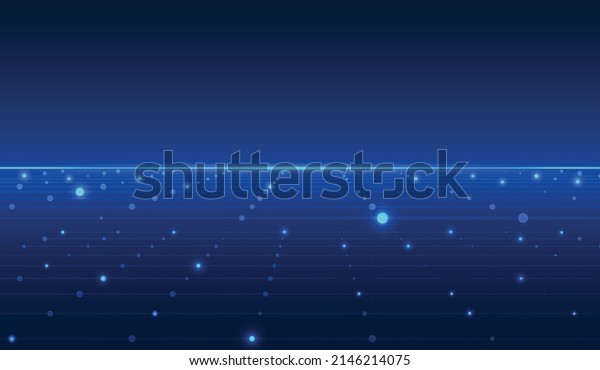 Futuristic Blue Glow Horizontal Line Technology: เวกเตอร์สต็อก (ปลอดค่า ...