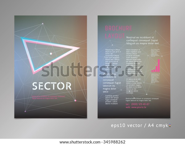 Futuristic Brochure Catalog Cover Page Layout Stock Vector (Royalty ...