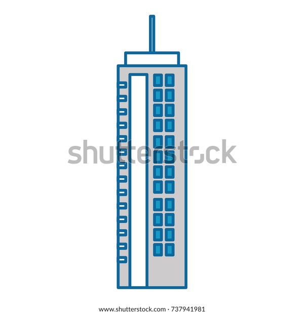 Futuristic Building Isolated Icon Stock Vector (Royalty Free) 737941981 ...