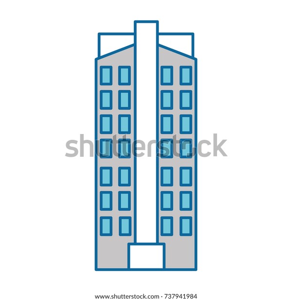 Futuristic Building Isolated Icon Stock Vector (Royalty Free) 737941984 ...
