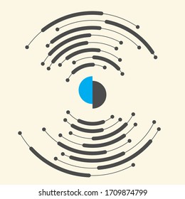 Futuristic Circular Logo Abstract Tech Background Stock Vector (Royalty ...