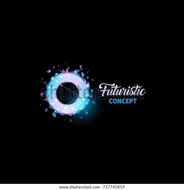 Futuristic Concept Logo Light Bulb Abstract Stock Vector (Royalty Free ...