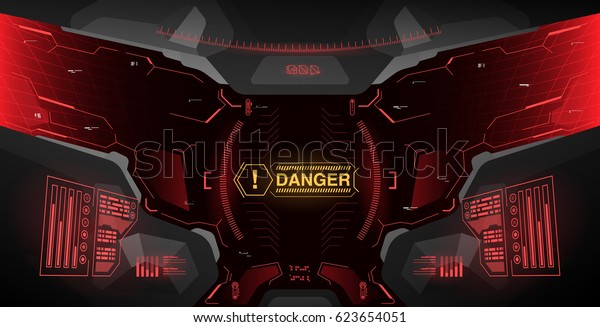 Futuristic Concept Ui Helmet Headup Display Stock Vector (Royalty Free ...