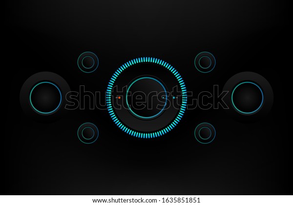 Futuristic Concept Volume Button Sound Control Stock Vector (Royalty ...