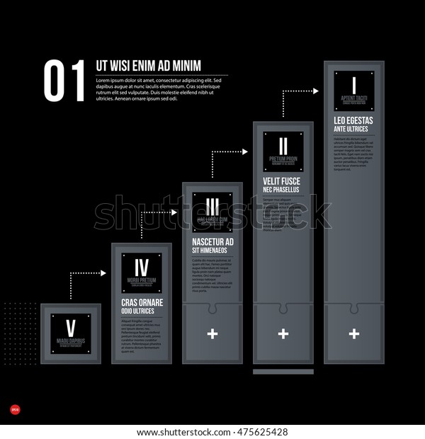 Futuristic Corporate Chart Template On Black Stock Vector (Royalty Free ...