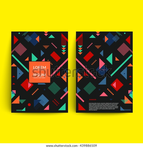 Futuristic Cover Design Front Back Applicable Stock Vector (Royalty ...