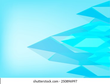 Futuristic Crystal Theme Blue Background Stock Vector (Royalty Free ...