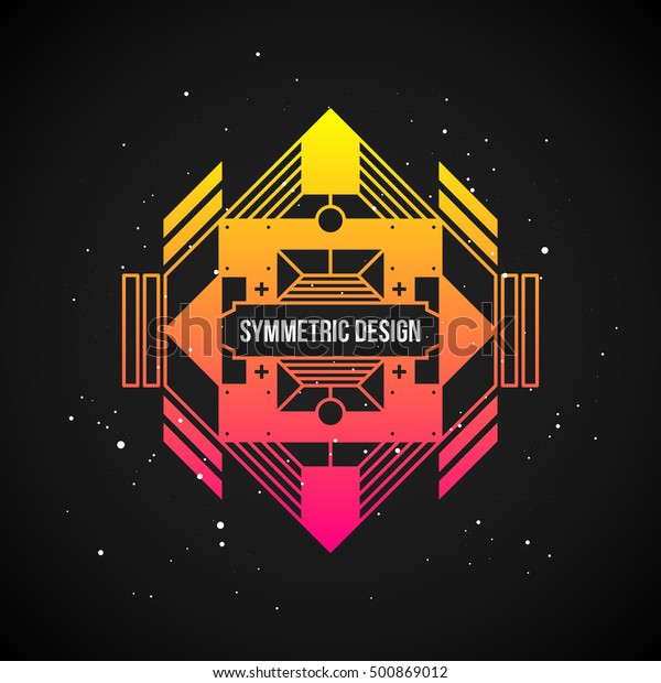 Futuristic Design Element 80s Style Colorful Stock Vector (Royalty Free ...