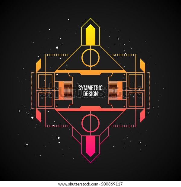 Futuristic Design Element 80s Style Colorful Stock Vector (Royalty Free ...
