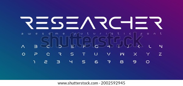 Futuristic Font Alphabet Letters Future Logo Stock Vector (Royalty Free ...