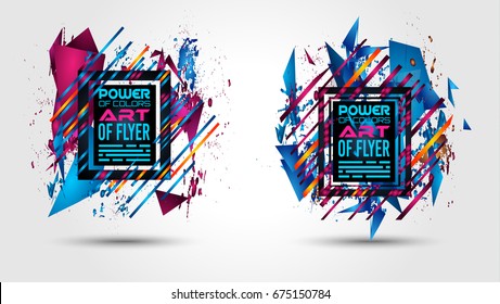 Futuristic Frame Art Design Abstract Shapes Stock Vector (Royalty Free ...