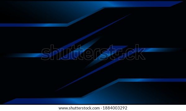 Futuristic Gaming Background Blue Light Design Stock Vector (Royalty ...