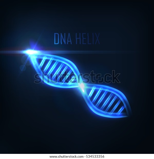Futuristic Glowing Dna Helix Lens Flare Stock Vector (Royalty Free ...