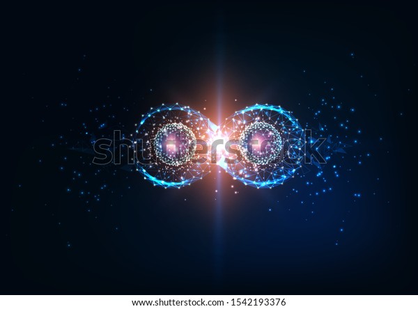 Futuristic Glowing Low Polygonal Infinity Loop Stock Vector (Royalty ...