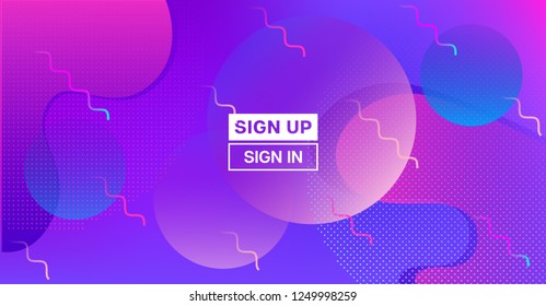 Futuristic Horizontal Vector Gradient Neon Background Stock Vector ...