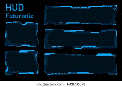 Hud Kit Futuristic Virtual Game Ui: เวกเตอร์สต็อก (ปลอดค่าลิขสิทธิ์ ...