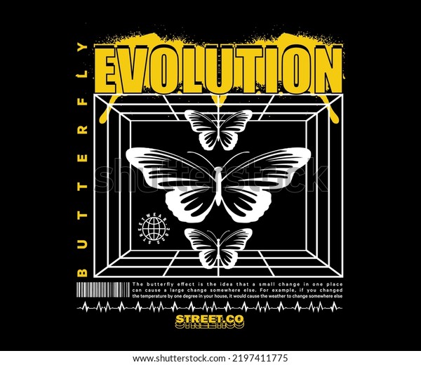 Futuristic Illustration Butterfly Evolution Design Vector Stock Vector ...