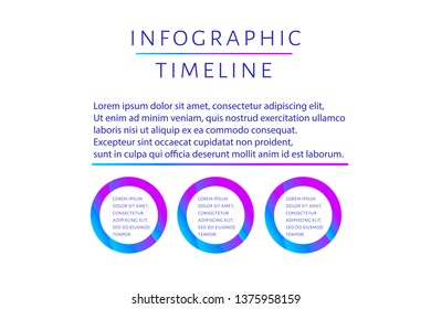 Vektor Stok Futuristic Infographic Timeline Template 3 Options (Tanpa ...