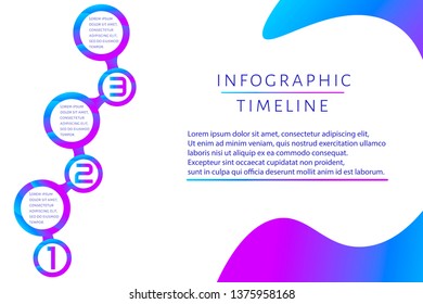 Futuristic Infographic Timeline Template 3 Options Stock Vector ...