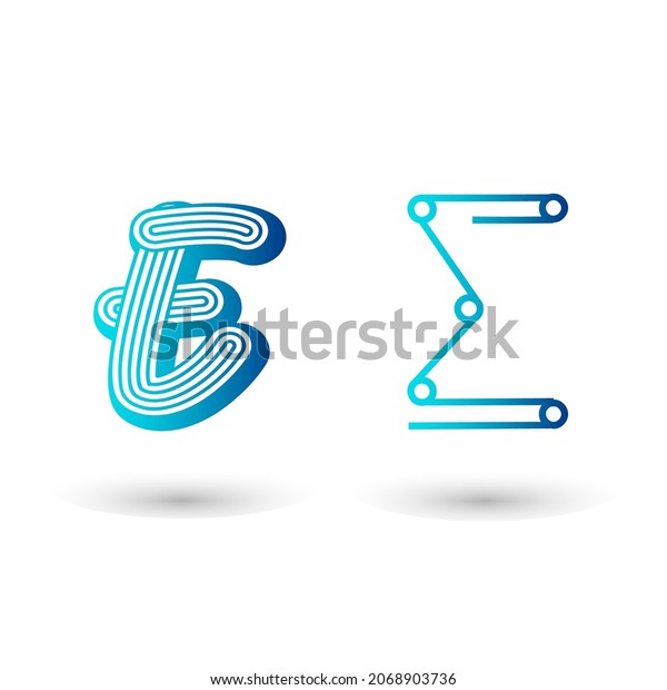 Futuristic Letter E Typography Design Stock Vector (Royalty Free ...