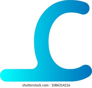 Futuristic Light Blue Letter C Logo Stock Vector (Royalty Free ...