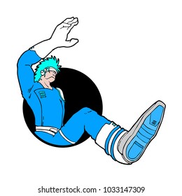 Futuristic Man Draw Stock Vector (Royalty Free) 1033147309 | Shutterstock