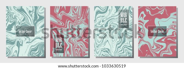 Futuristic Marble Pattern Binder Cover Layout Stock Vector (Royalty ...