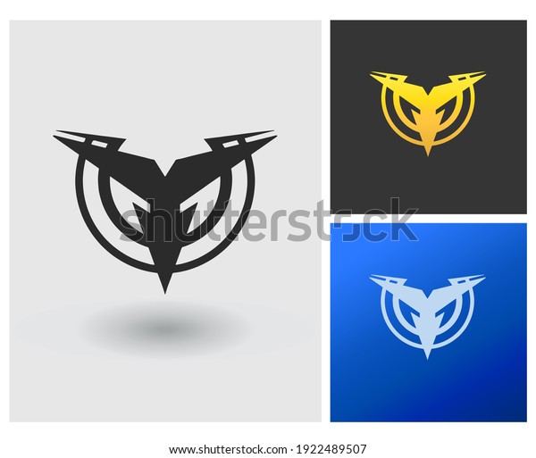 Futuristic Marine Corps Emblem Logo Design Stock Vector (Royalty Free ...