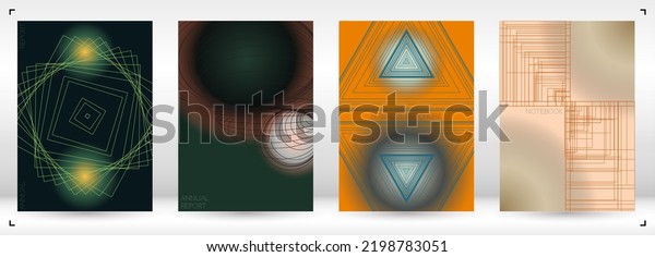 Futuristic Minimal Geometric Vector Poster Design Stock Vector (Royalty ...