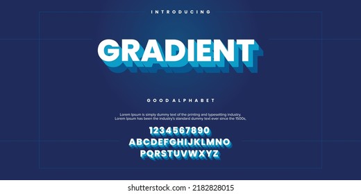 Futuristic Minimalist Display Font Design Alphabet Stock Vector