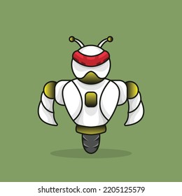 Futuristic Modern Onewheeled Mecha Robot Mascot Stock Vector (Royalty ...