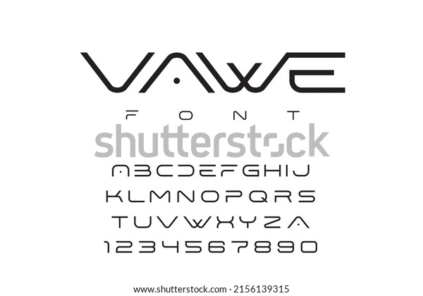 Futuristic Modern Technology Font Vector Design Stock Vector (Royalty ...