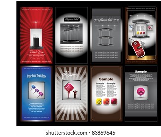 Futuristic Name Card Collection Stock Vector (Royalty Free) 83869645 ...