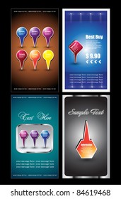 Futuristic Name Card Collection Stock Vector (Royalty Free) 84619468 ...