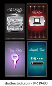 Futuristic Name Card Collection Stock Vector (Royalty Free) 84619480 ...