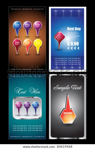 Futuristic Name Card Collection Stock Vector (Royalty Free) 84619468 ...